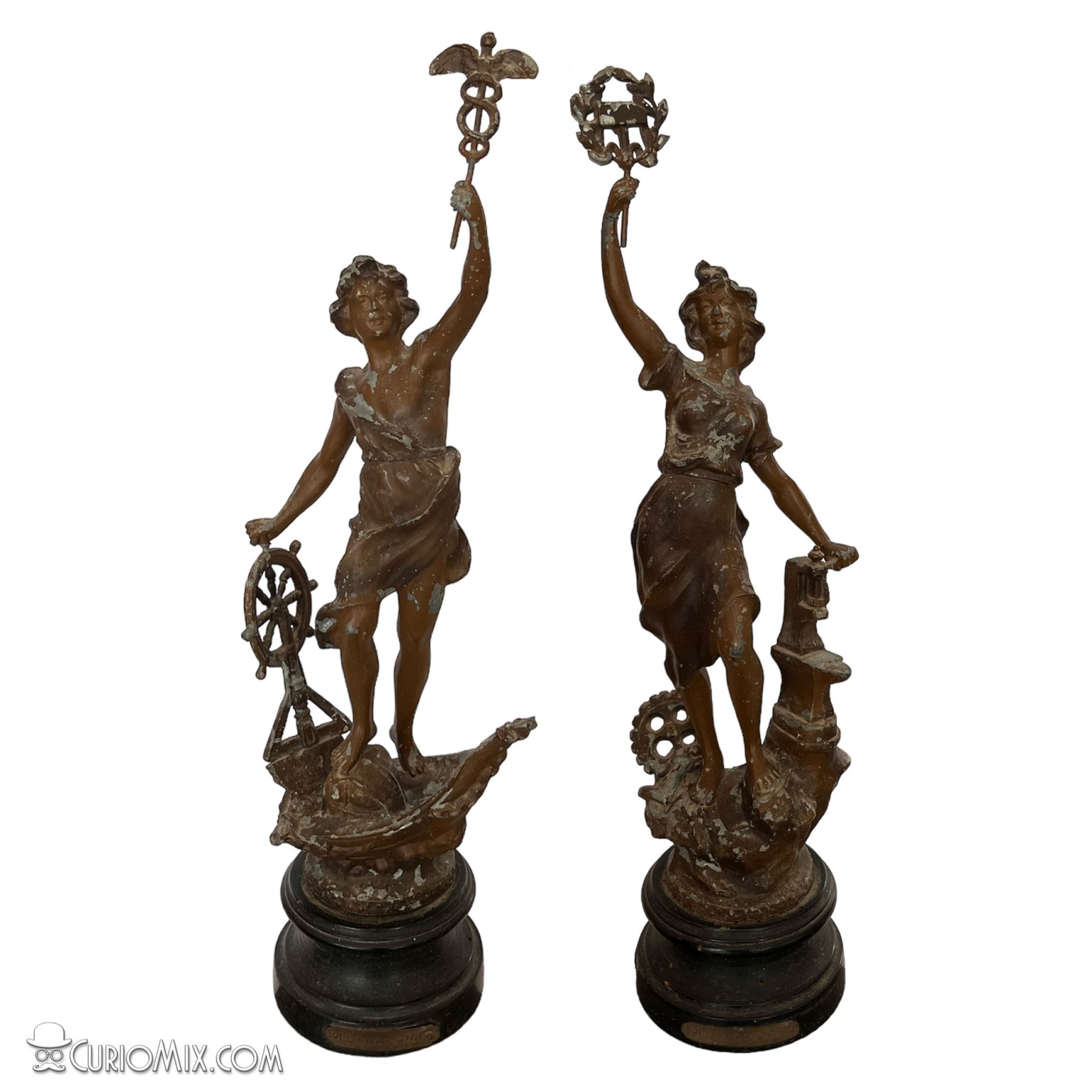 Spelter Statues 1880s - Curio Mix